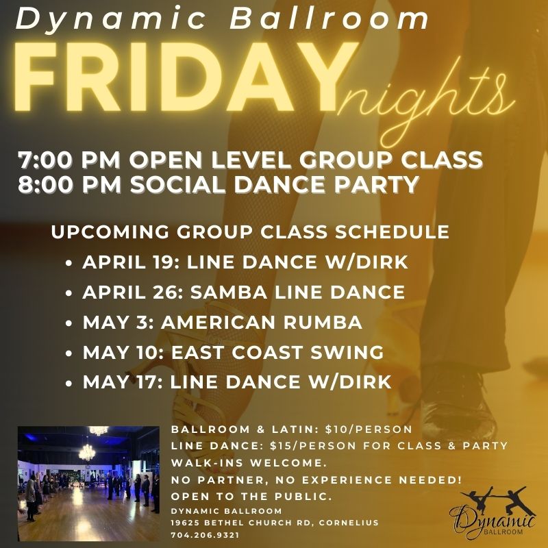 Dynamic Ballroom – Dance Studio: Lake Norman, NC: Lessons, Classes, Social events