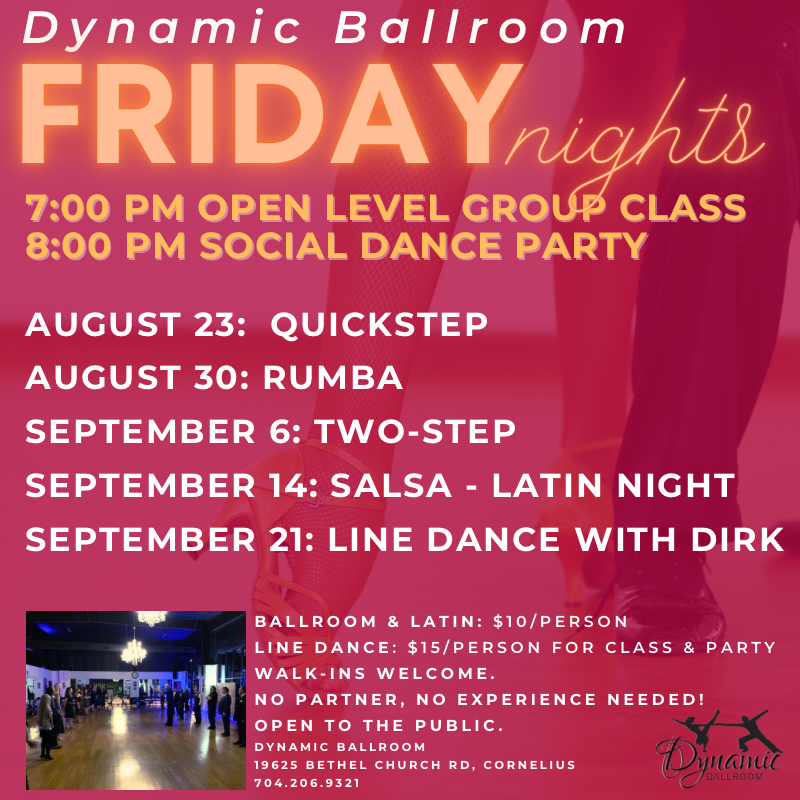 Dynamic Ballroom – Dance Studio: Lake Norman, NC: Lessons, Classes, Social events